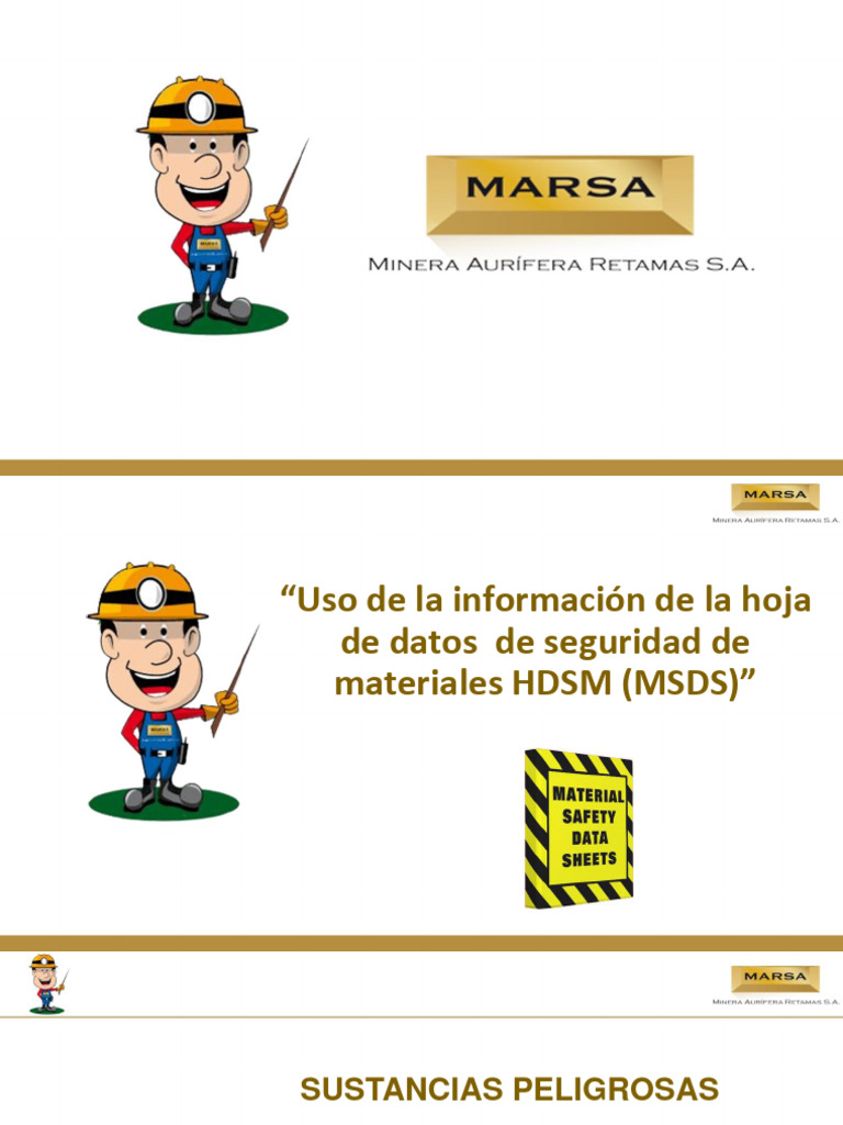 Uso de La Informacion de La Hoja de Datos de Seguridad de Materiales ...
