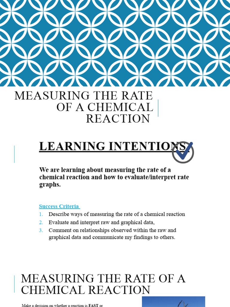 Measuring The Rate of A Chemical Reaction | PDF | Chemical Reactions ...