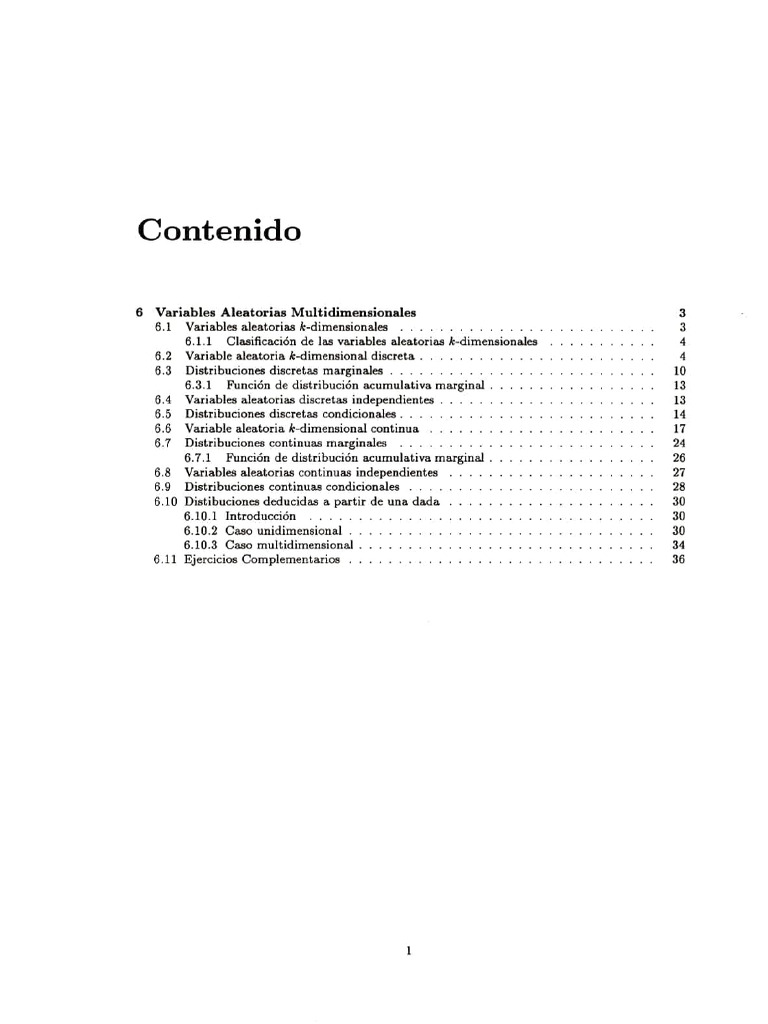 Capitulo 6 Variables Aleatorias Multidimensionales (Orlando Avila Blas) | PDF | Función de ...