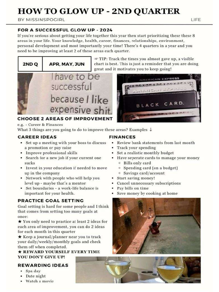 How To Glow Up Notes | PDF