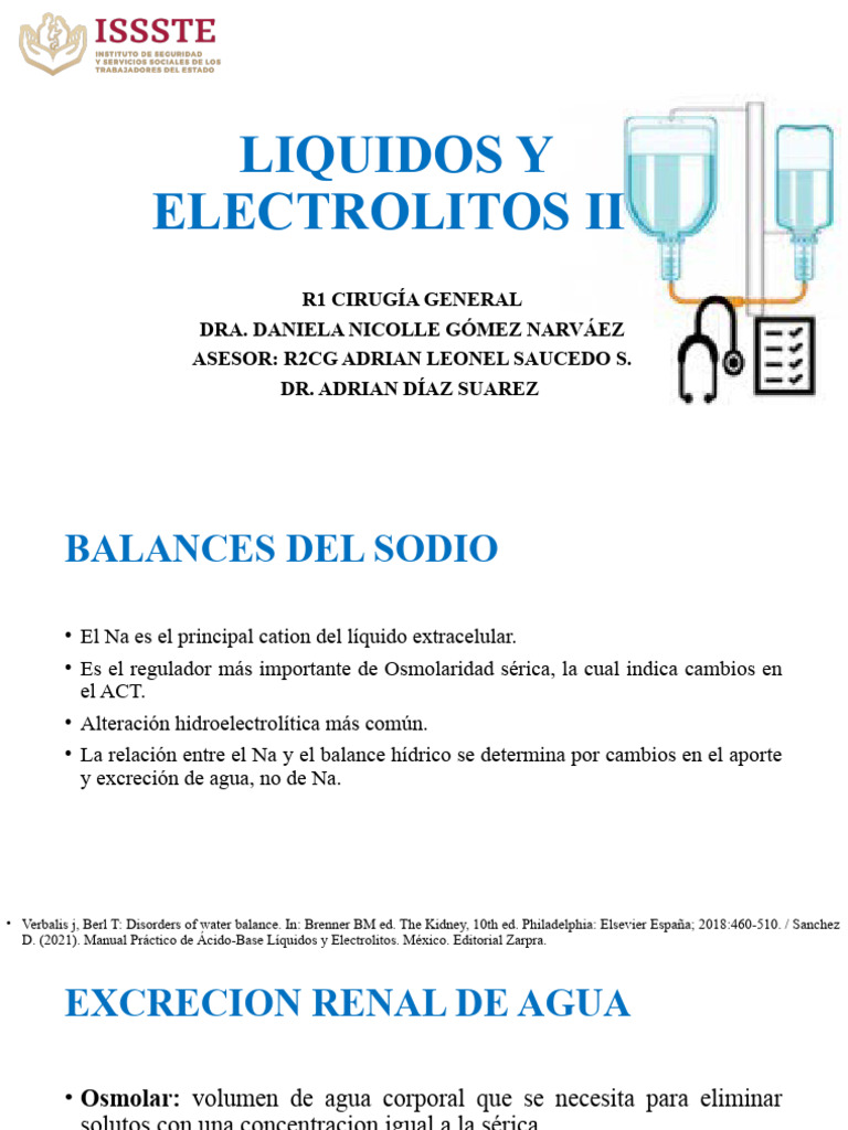 Liquidos y Electrolitos Ii | PDF | Sodio | Cloruro