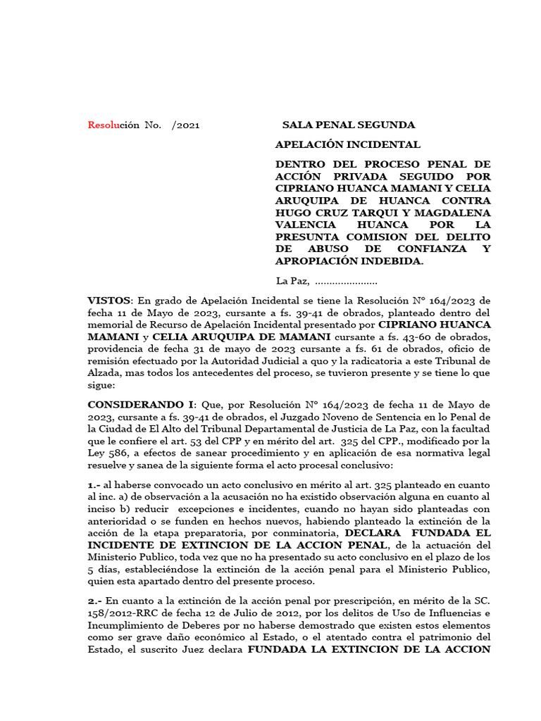 Apelacion Incidental | Descargar gratis PDF | Apelación | Sentencia (ley)