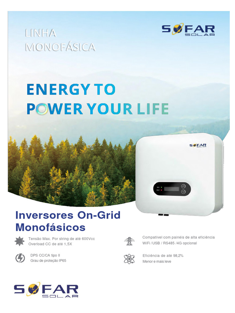 Datasheet Inversor Sofar 3k-6k - TLM-G3 | PDF | Metrologia | Quantidade