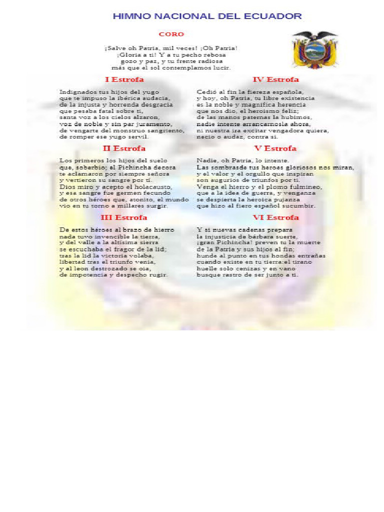 Himno Nacional | PDF