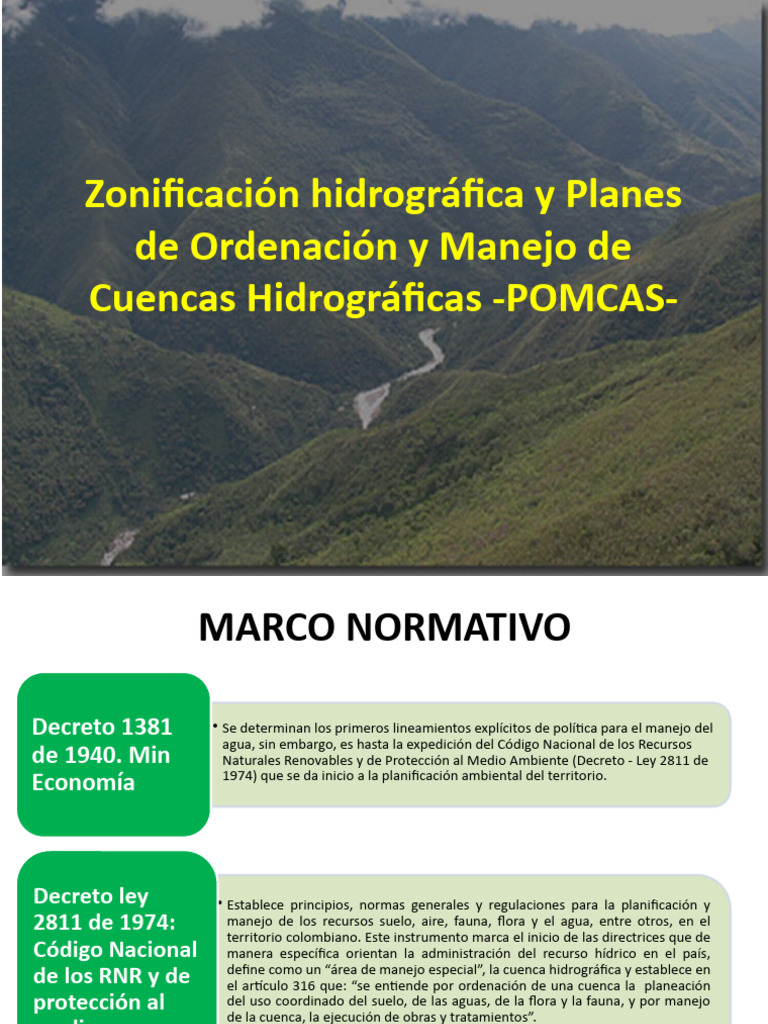 Presentación Zonificación y POMCAS | PDF | Entorno natural | Planificación