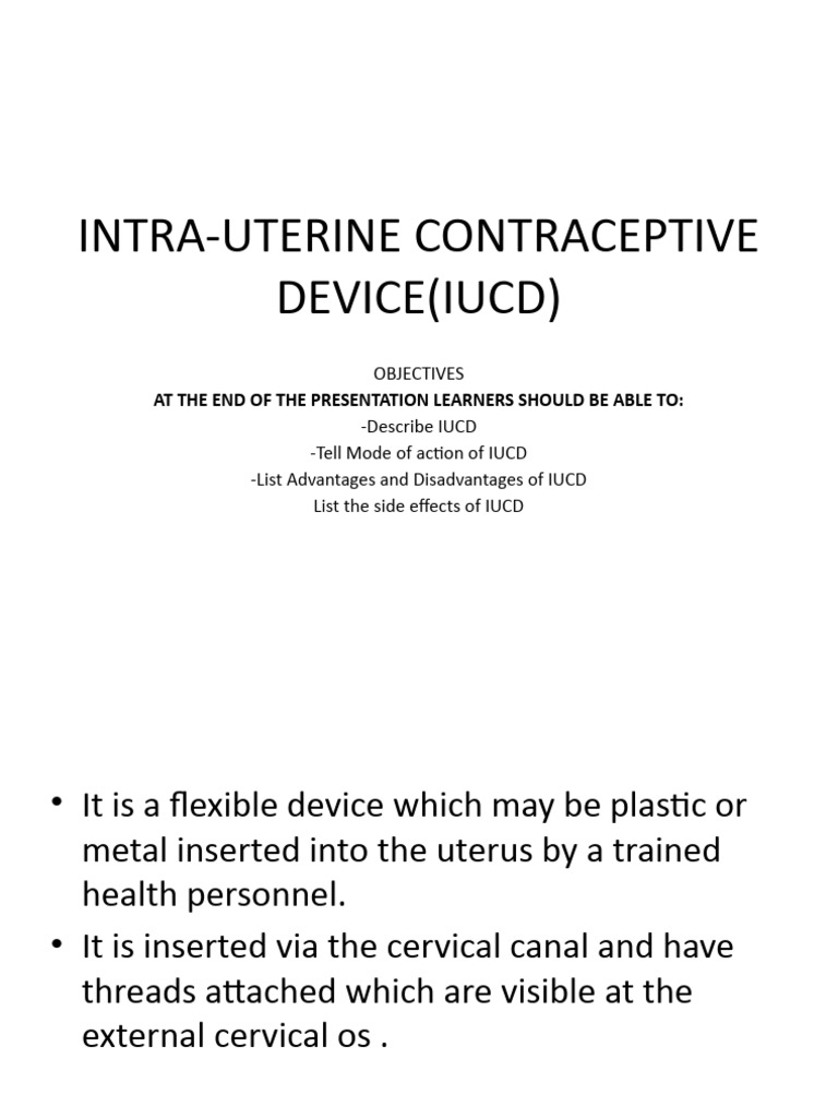 IUCD: A Comprehensive Guide | PDF | Human Reproduction | Medical ...