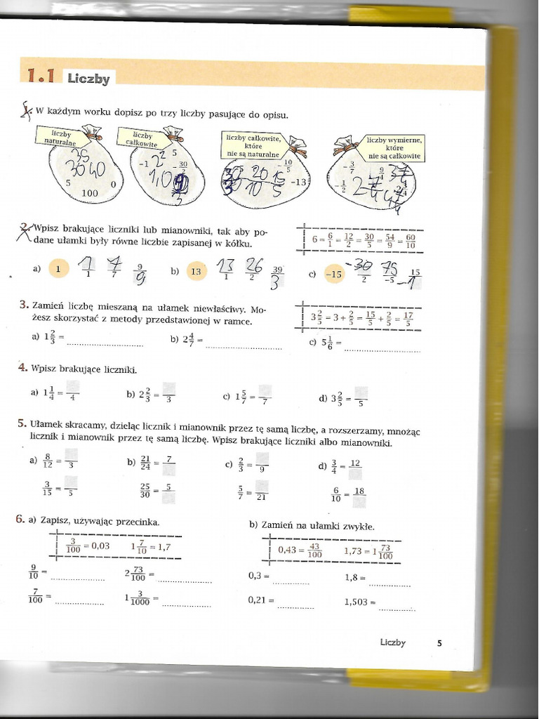 Liczby I Działania Ćwiczenia Klasa VII | PDF