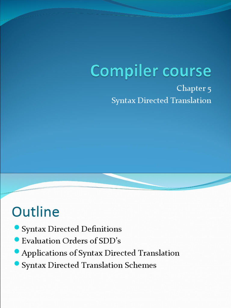 Syntax Directed Translation | PDF | Parsing | Compiler