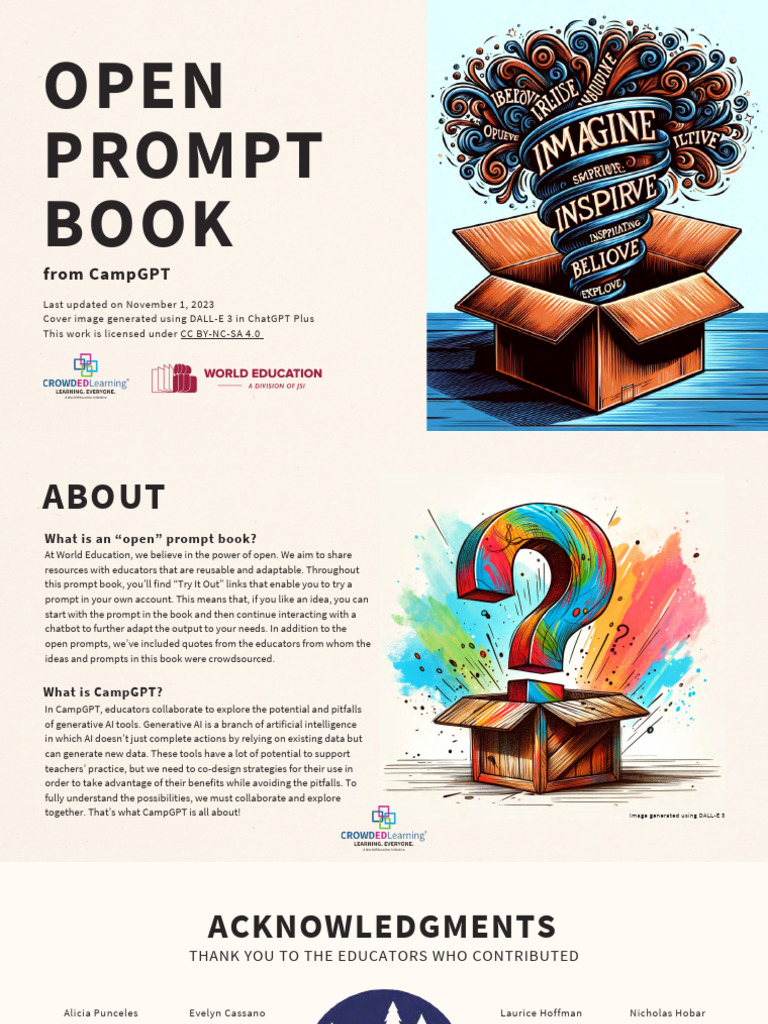 Open Prompt Book for Educators | PDF | English As A Second Or Foreign ...