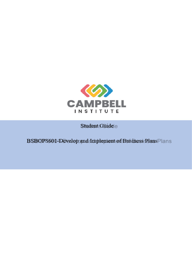 BSBOPS601 Student Guide 25-01-21 | PDF | Pricing | Swot Analysis