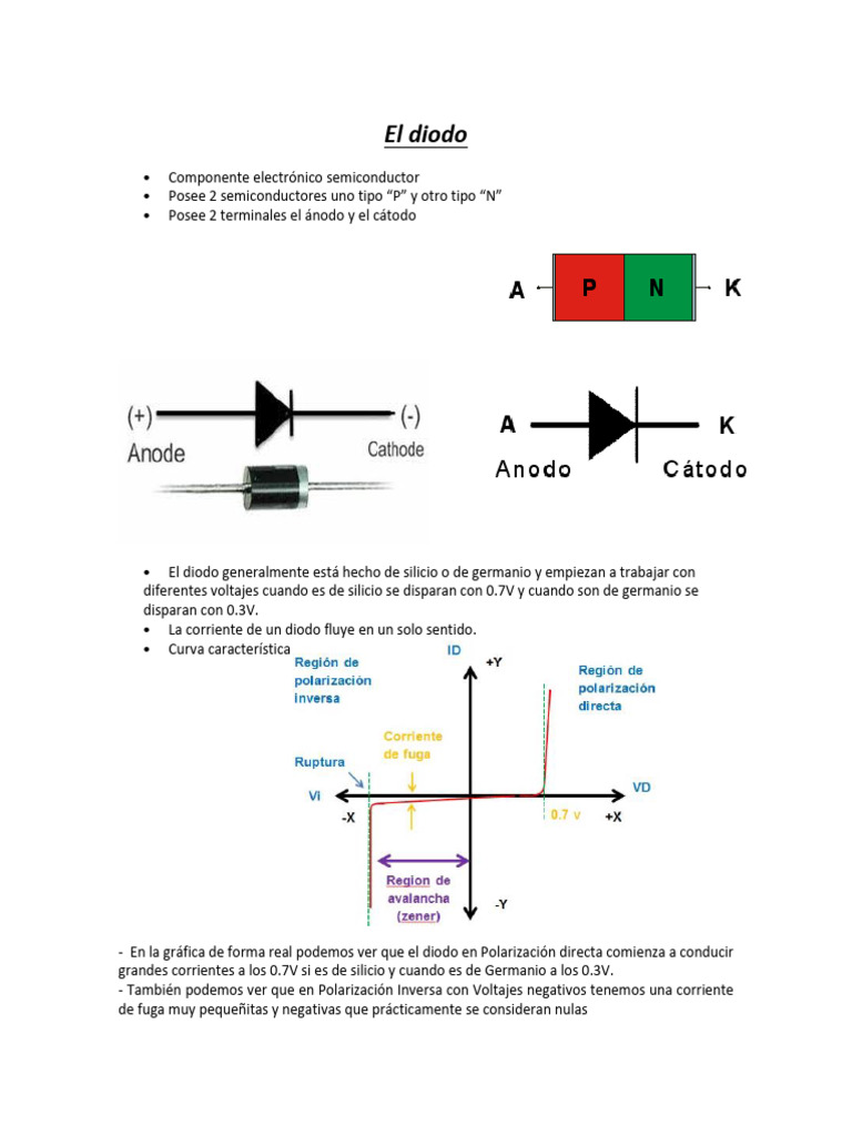 El Diodo Rectificador | PDF | Diodo | Rectificador