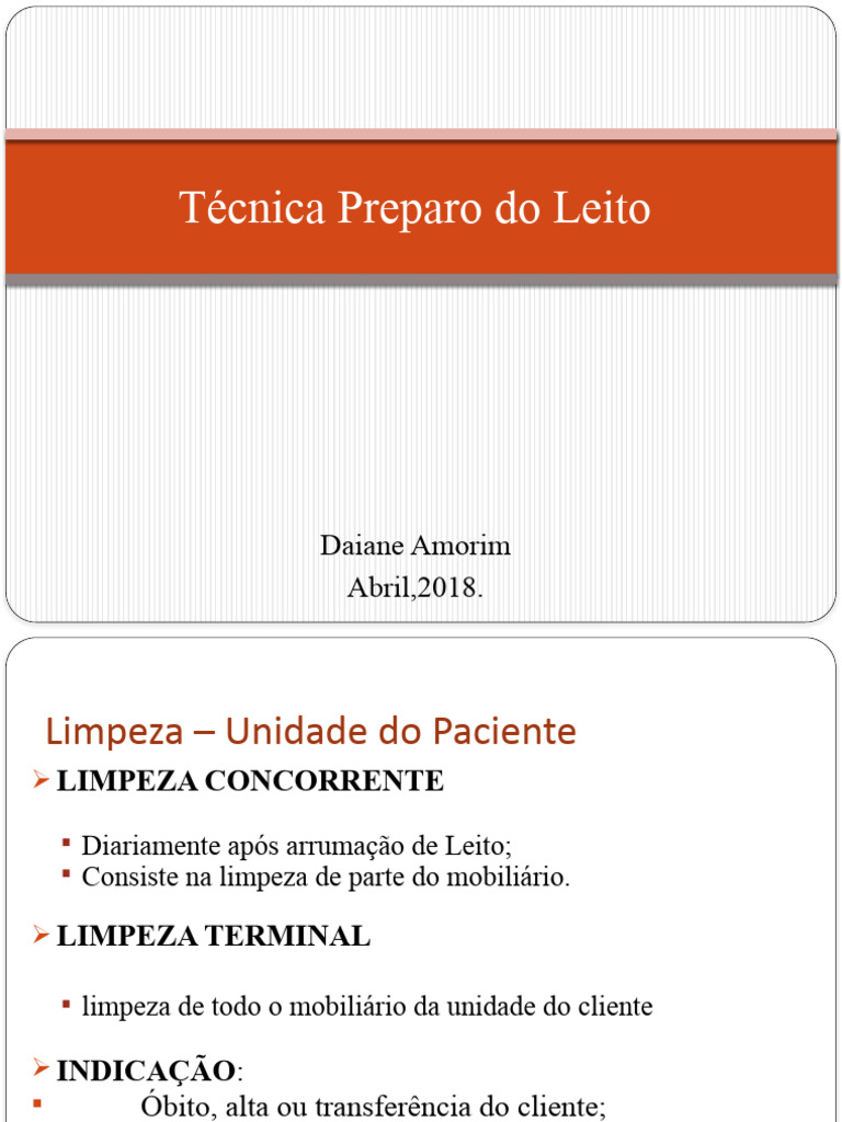 Técnicas de Preparo do Leito | PDF | Medicina Clínica