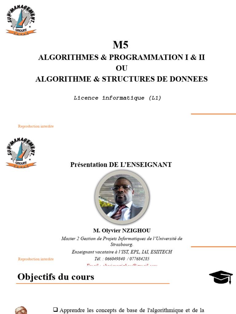 Algorithmique Et Programmation-SupMan5 | PDF | Langage de programmation | Programmation