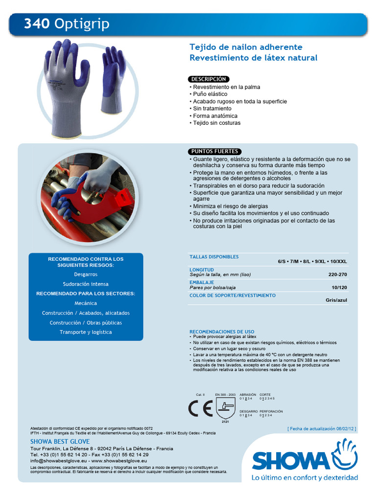 Guantes Optigrip para Construcción | PDF | Textiles