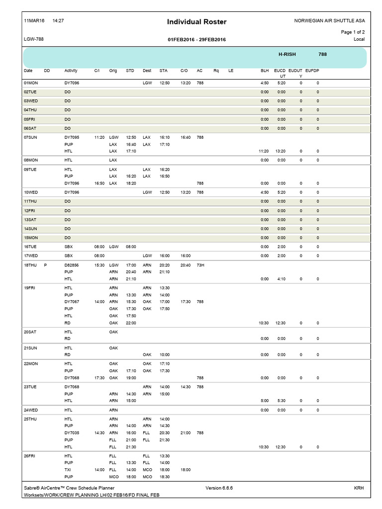 Roster 5-5 | PDF | Hotel | Hospitality Industry