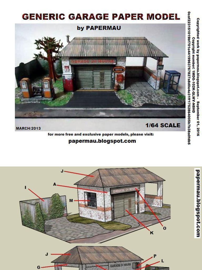 The Generic Garage Paper Model - by Papermau - 2013 | PDF