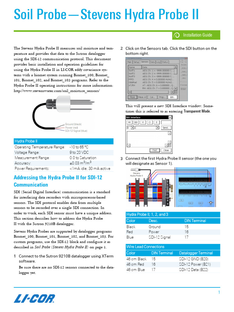 Hydra Probe II: Installation Guide | PDF