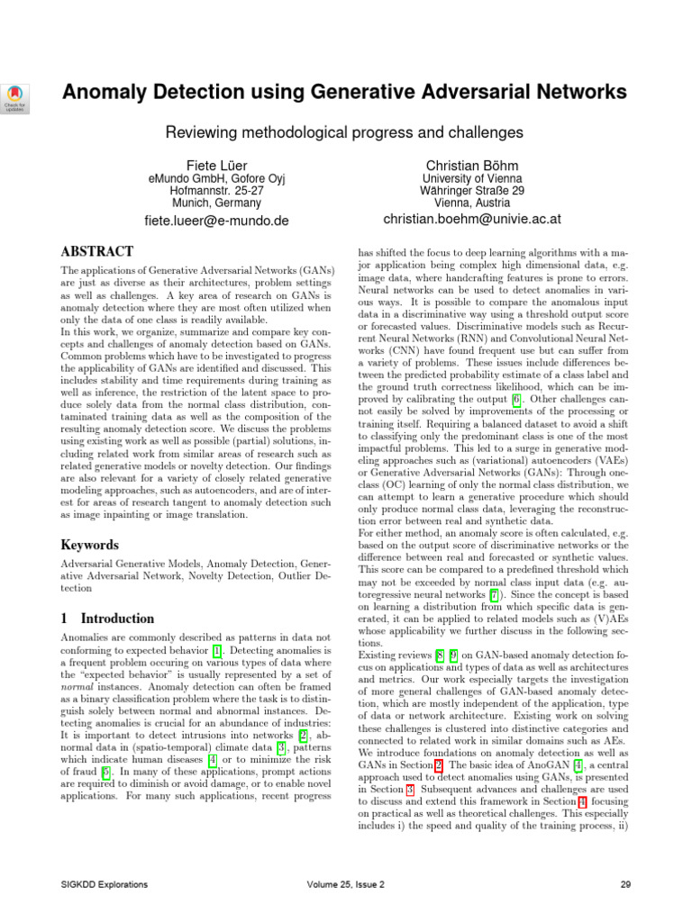 Anomaly Detection Using Generative Adversarial Networks: Reviewing Methodological Progress and ...