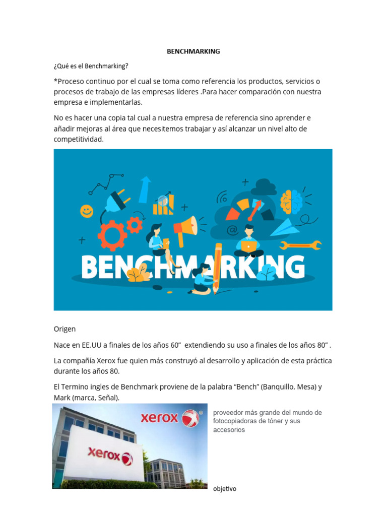BENCHMARKING | PDF | Benchmarking | Business