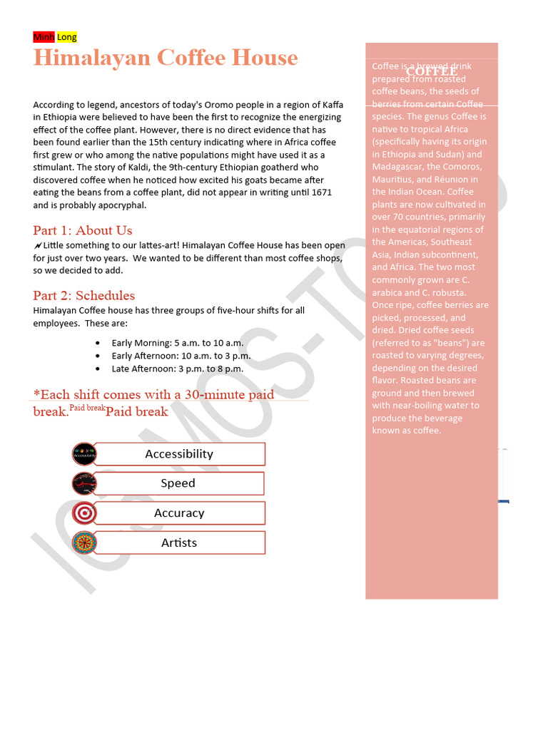 Project 5 | PDF | Coffee | Drink