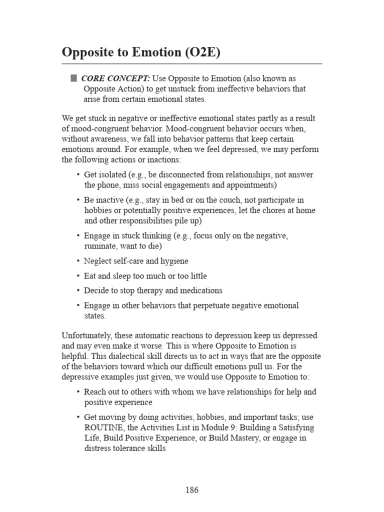 Opposite Action | PDF