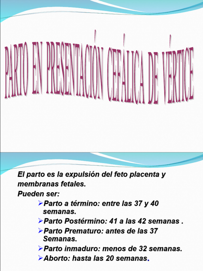 Parto Podalico | PDF | Parto | Especialidades Medicas
