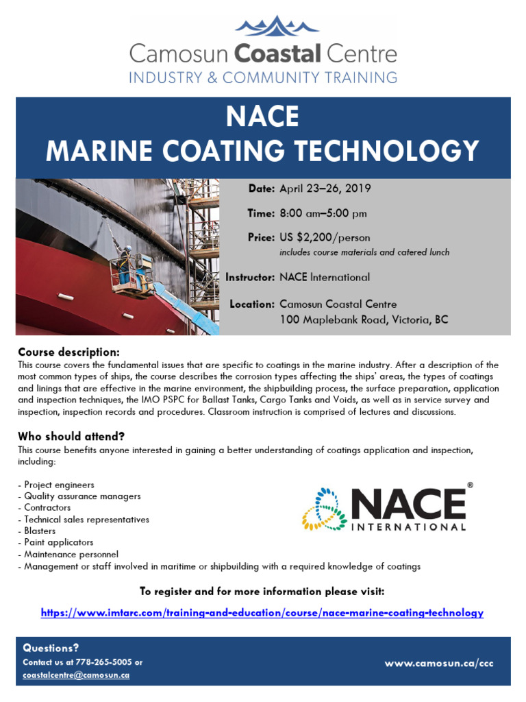 2019-Apr-23 NACE Marine Coating Technology at CCC | PDF