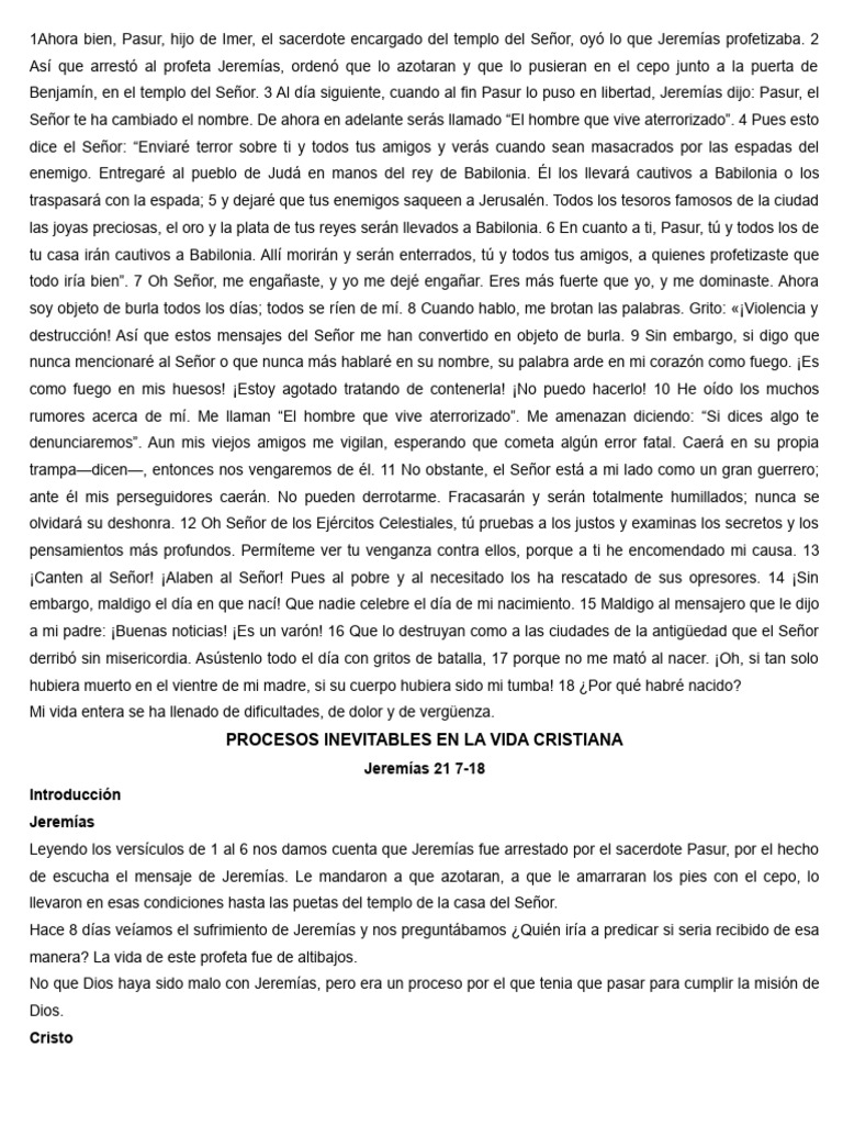 Procesos Inevitables en La Vida Cristiana | PDF | Cristo (título) | Dios
