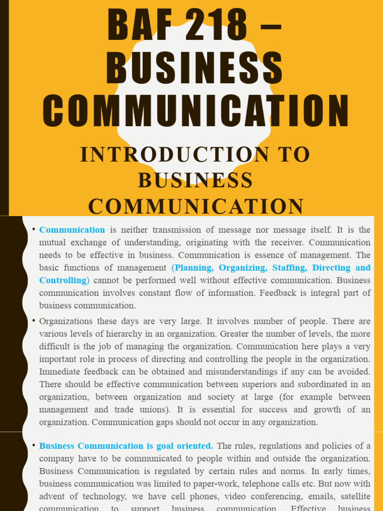 Intro Functions of Communication and Technology of Business ... Intro Functions of Communication and Technology of Business ...