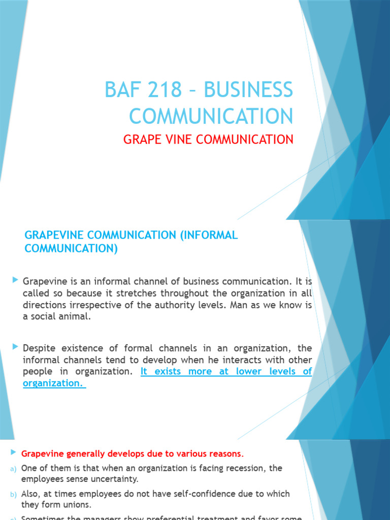 Grapevine Communication - Lesson 3 | Download Free PDF | Vitis | Communication