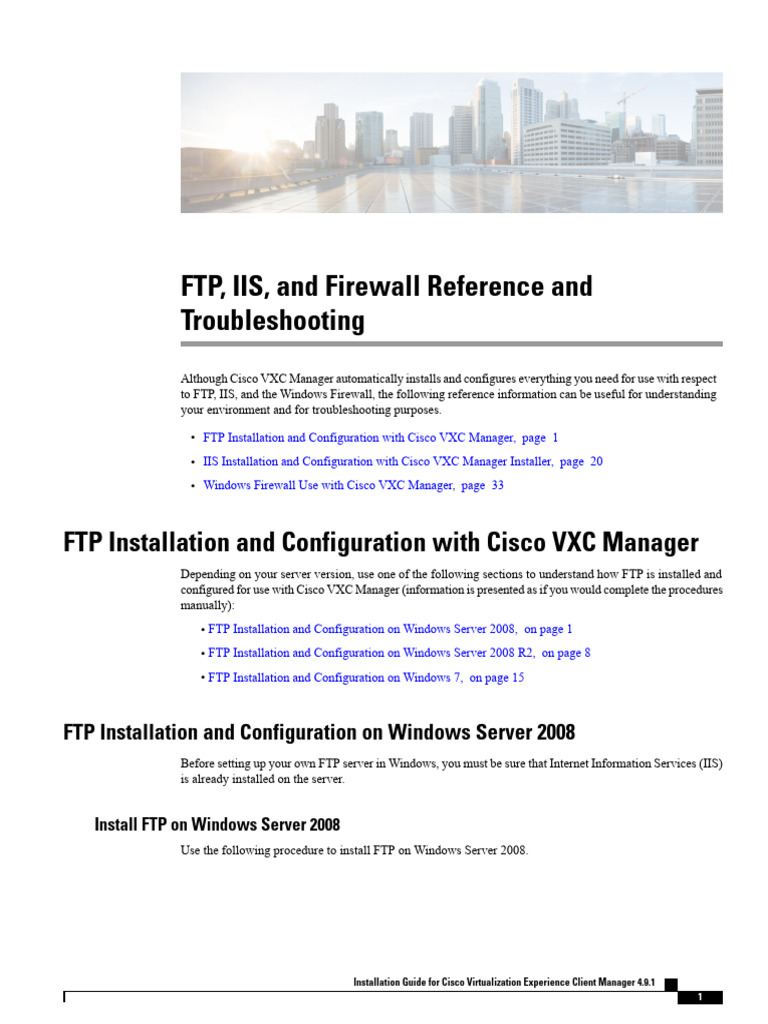 FTP, IIS, and Firewall Reference | PDF | Internet Information Services | File Transfer Protocol