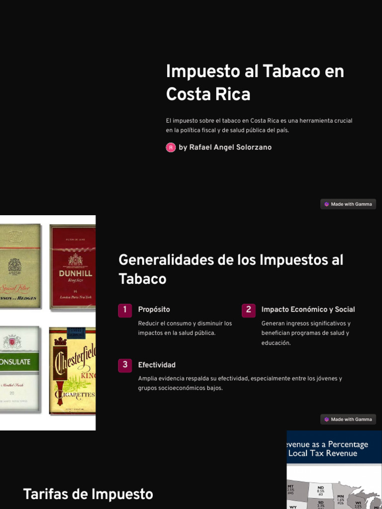 Impuesto Al Tabaco en Costa Rica | PDF | Impuestos | Cigarrillo