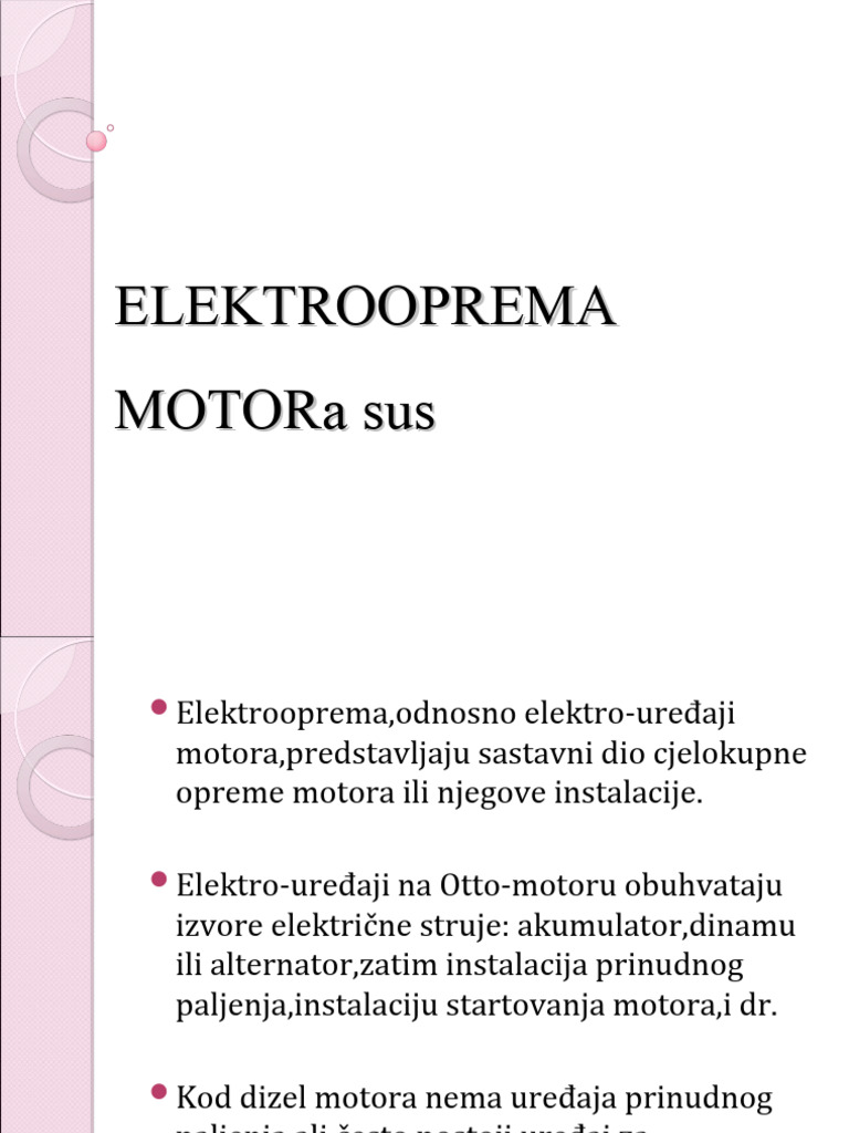 Elektrooprema Motornih Vozila | PDF