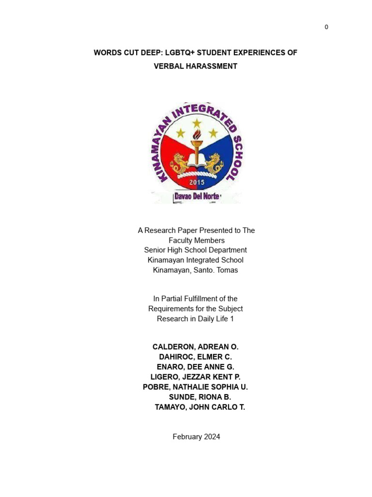 Words Cut Deep Print | PDF | Bullying | Lgbt