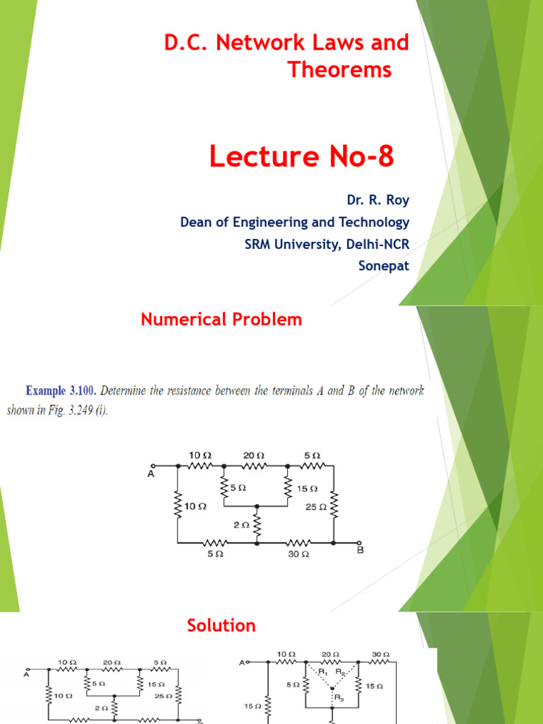 D.C. Network Laws and Theorems Explained | PDF