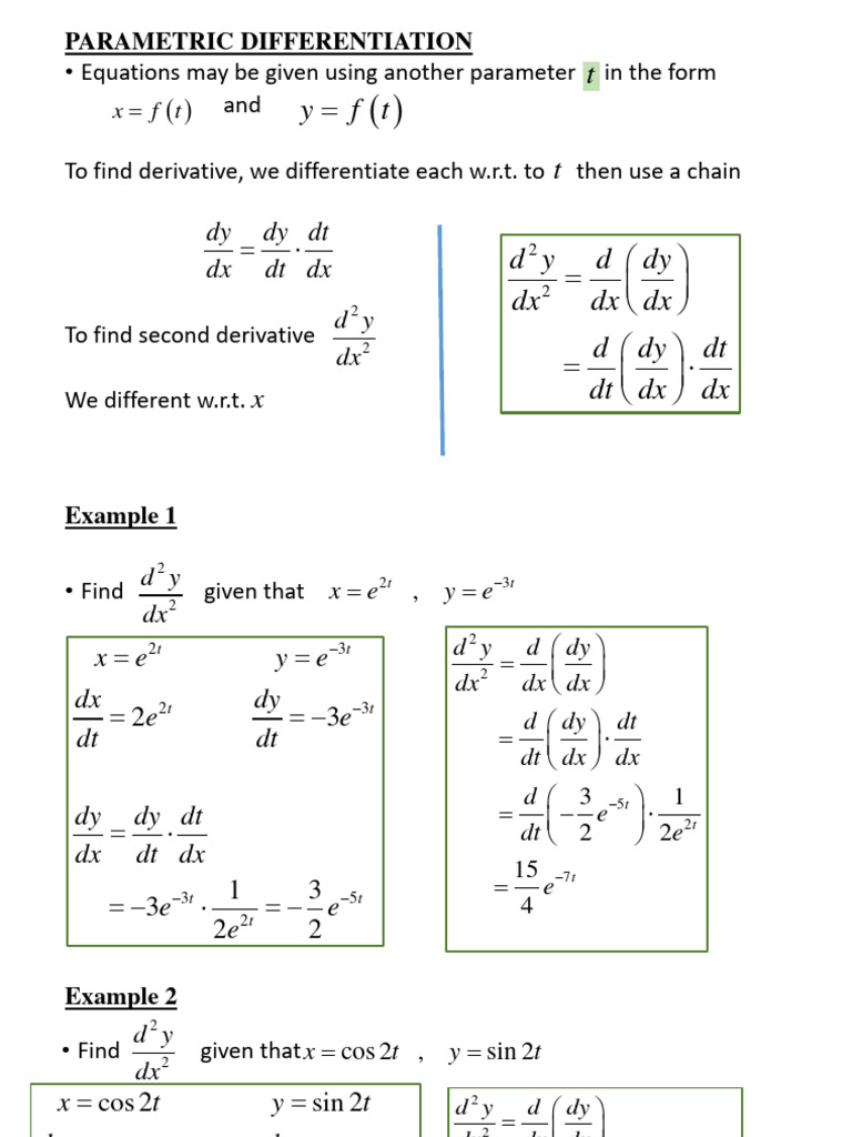 L2 Parametric And Implicit Differentiation Download Free Pdf Algebraic Geometry Calculus