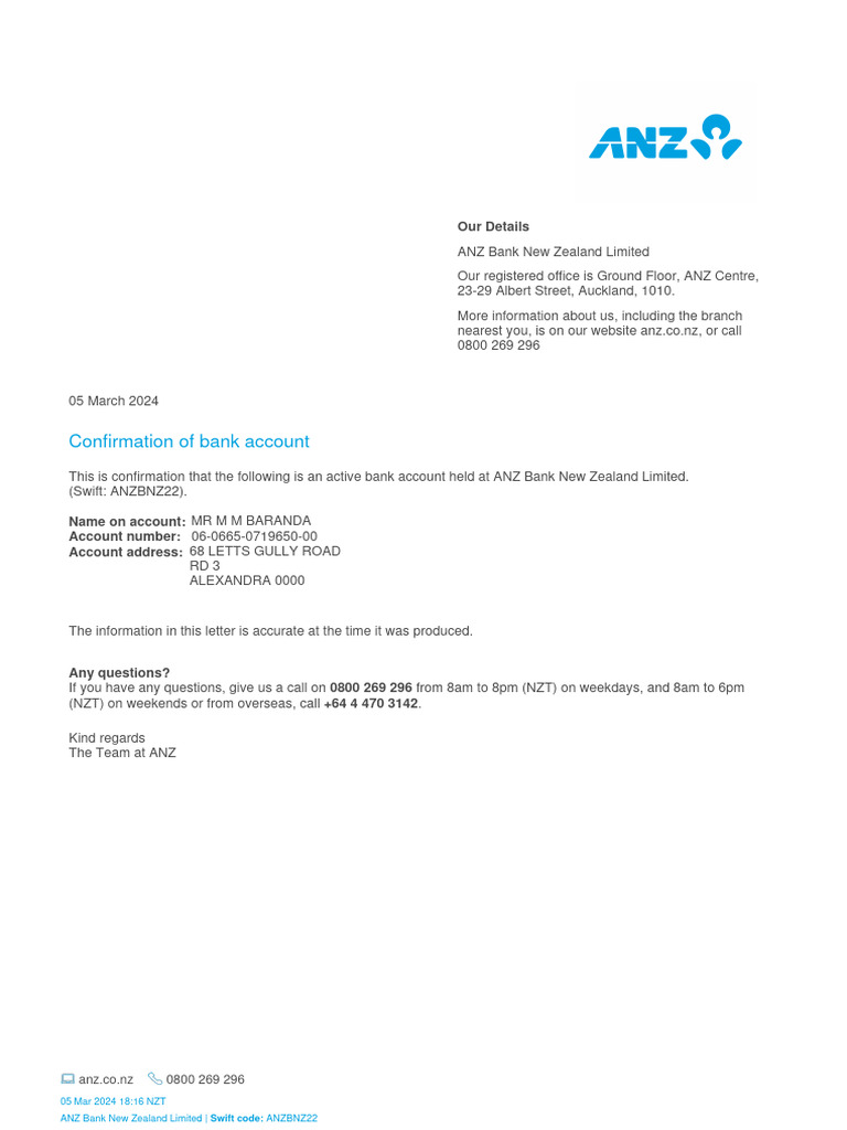 Proof of Account | PDF