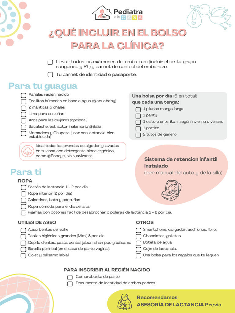Checklist Bolso Clínica Parto | PDF