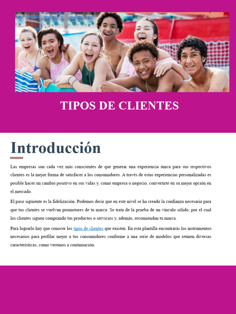Plantilla de Tipos de Cliente | PDF | Cliente | Marca