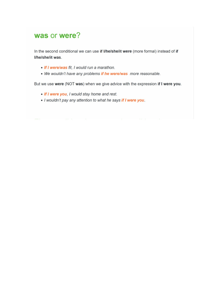 2) Use Form Second Conditionals | PDF