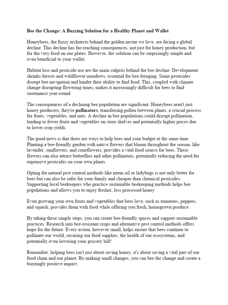 4 Types of Essay. English10 | PDF | Honey Bee | Pollinators