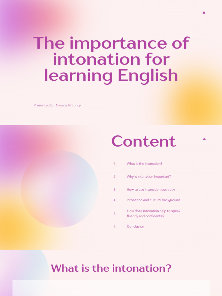 The Importance of Intonation | PDF