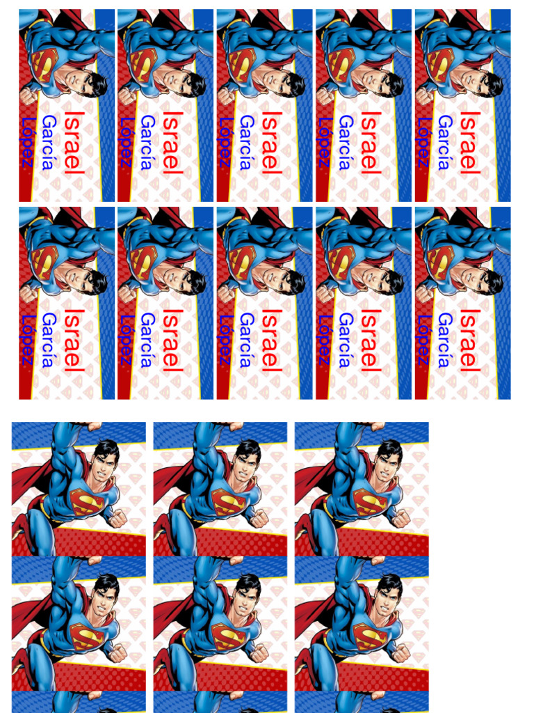 Etiquetas escolares de Superman imprimibles | PDF
