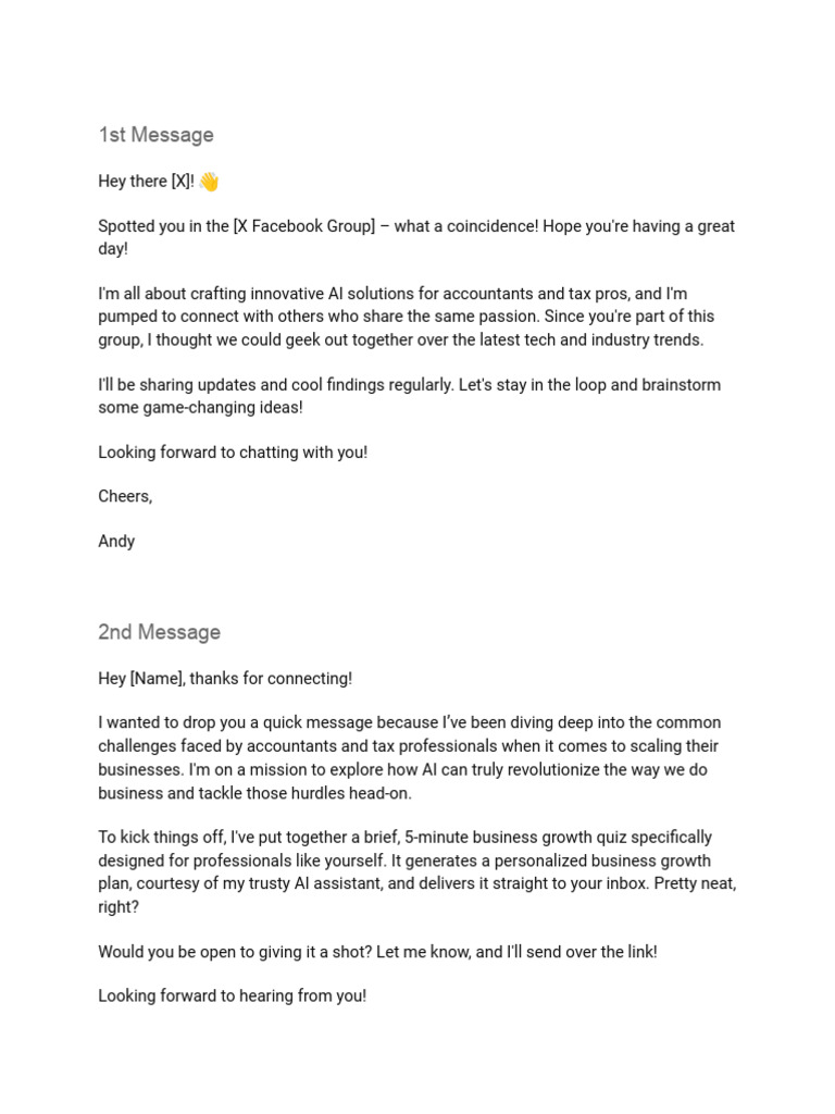 Facebook Ai Outreach | PDF