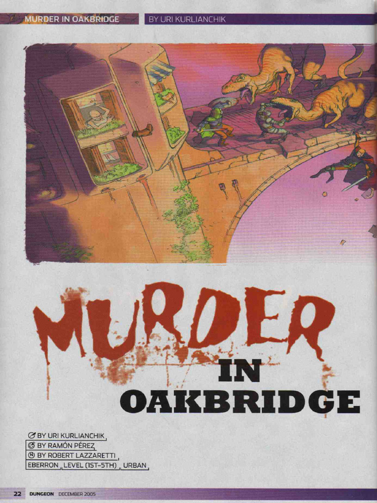 3.5e Murder in Oakbridge | PDF