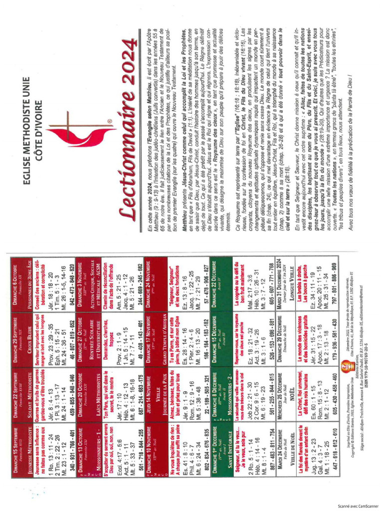 Lectionnaire 2024 - 2 | PDF