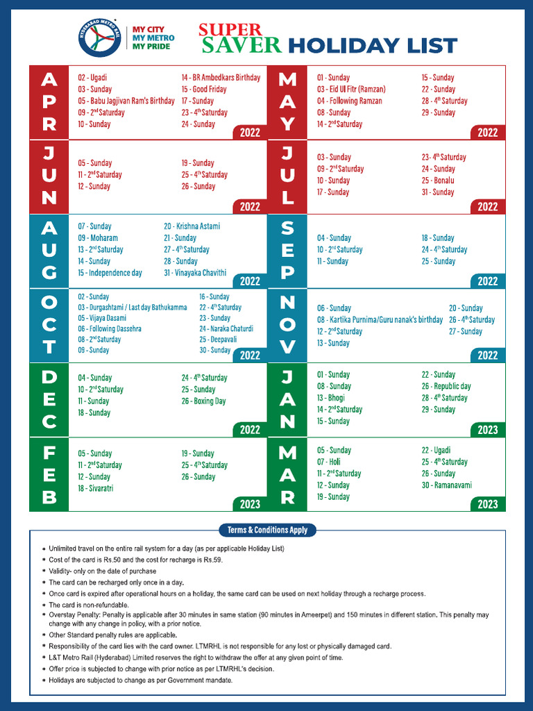 Holiday Calendar PDF | PDF