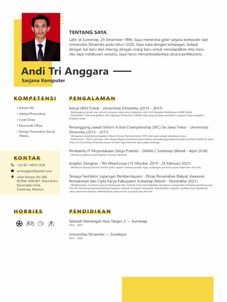 CV, Andi Tri Anggara | PDF