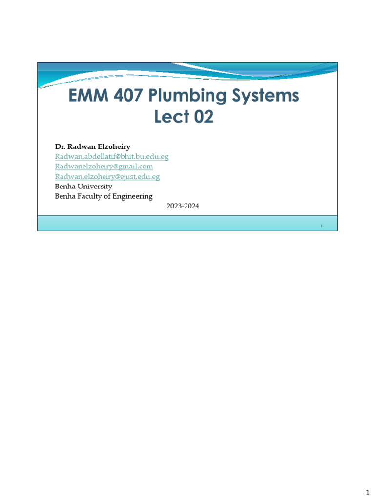 Lect-02 Water System Design | PDF | Water | Water Supply Network