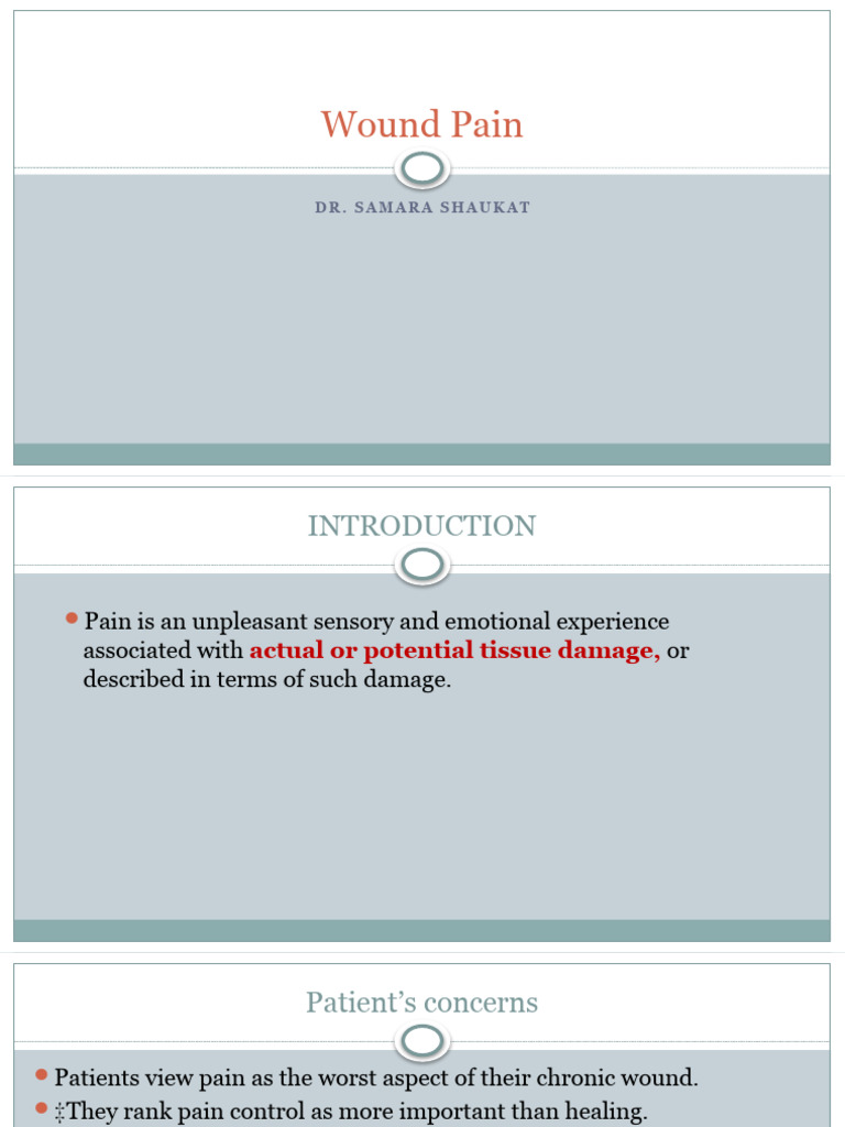 Integu10 Wound Pain | PDF | Pain | Wound